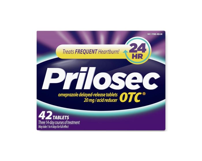 Prilosec OTC Omeprazole Acid Reducer Tablet 20mg 42Ct