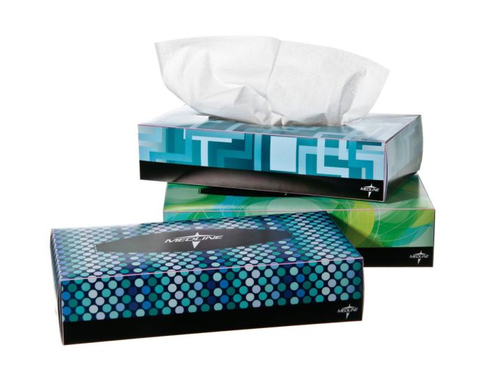 Medline Premium Facial Tissues 8x8.3 100Sheet/Box 1Ct