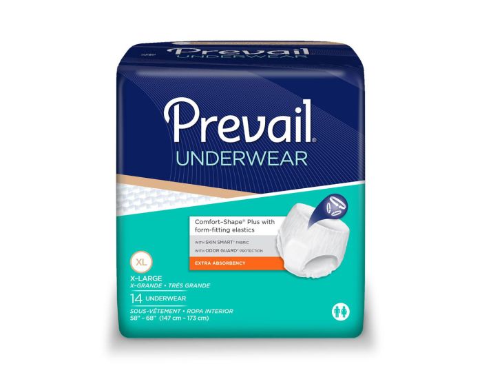 Prevail Extra Absorbency Disposable Underwear XL 14Ct