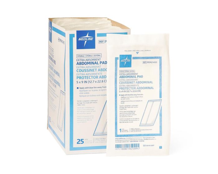 Medline Essentials Sterile Abdominal Pad 5x9 400Ct