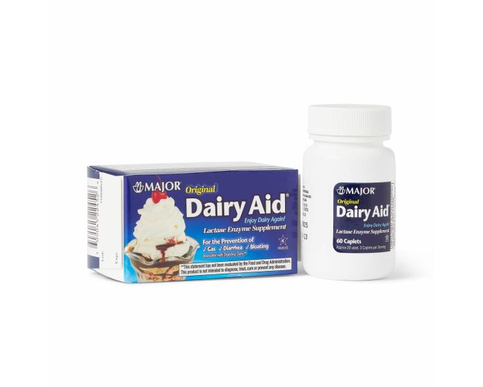 Major Lactase Dairy Digestive Aid Caplets 3,000FCC 60Ct