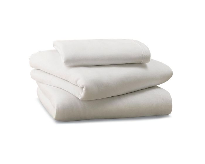 Medline Soft-Fit Knit Contour Flat Bed Sheet Wh 15oz 6Ct