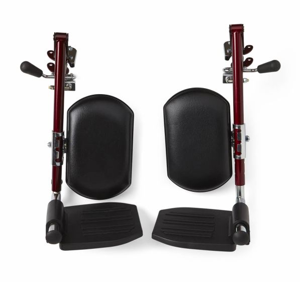 Medline Bariatric Transport Chair Elevating Leg Rest 2Ct