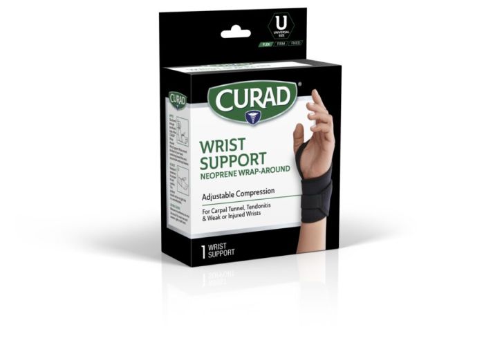 CURAD Universal Wraparound Wrist Supports 4Ct