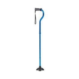 Medline 4-Point Quad Offset Folding Hybrid Cane Blue 1Ct