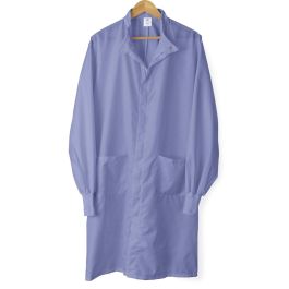 Medline Unisex ResiStat Barrier Lab Coat Ceil Blue L 1Ct