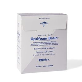 Optifoam Basic Foam Dressing 3x3 10Ct