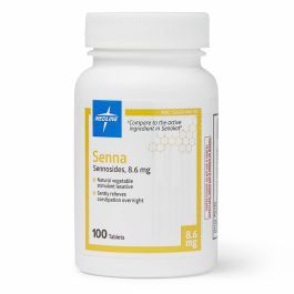 Medline Senna Natural Laxative Tablets 100Ct