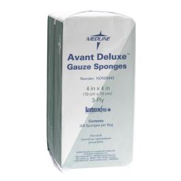 Medline Deluxe NS Nonwoven Gauze Sponge 3ply 4x4 2000Ct