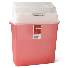 Medline Wall-Mount Sharps Container 3-Gallon Red 1Ct