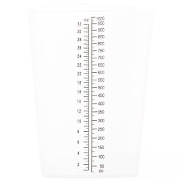 Graduated Triangular Intake/Output Container, Black, 1000 mL, Box of 20