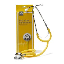 Medline Dual-Head Stethoscope Yellow 1Ct
