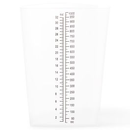 Graduated Triangular Intake/Output Container, Black, 1000 mL, Pack of 10