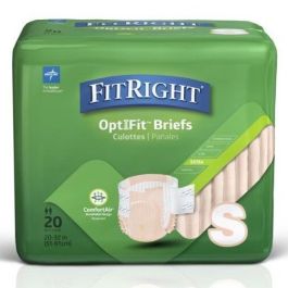Medline FitRight OptiFit Extra Disposable Brief S 20Ct