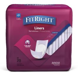 Medline FitRight Super Incontinence Liner 13x34 20Ct