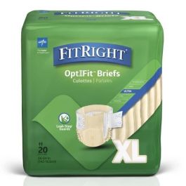 Medline FitRight OptiFit Ultra Disposable Brief XL 20Ct