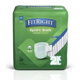 Medline FitRight OptiFit Ultra Disposable Brief 2XL 20Ct