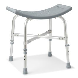 Guardian Bariatric Shower Chair without Back Aluminum 550lbs Gray 1Ct