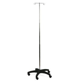 Medline Foldable 5-Leg IV Pole 83.5in Chrome 3Ct