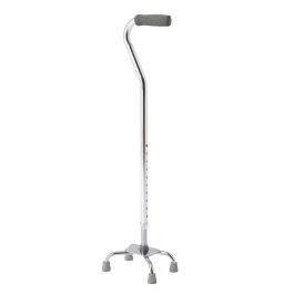 Aluminum Quad Cane, Small Base, Chrome