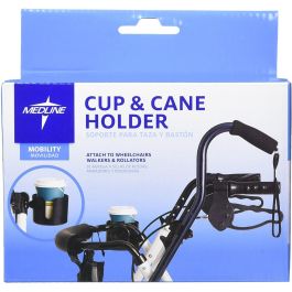 Medline Cup and Cane Holder Set for Rollator 6Ct