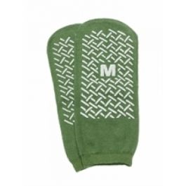 Medline Single-Tread Slippers Green M 48Pr