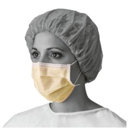 Medline ASTM Level 1 Yellow 3-Ply Face Mask 50Ct