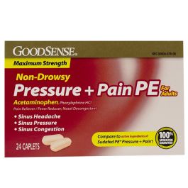 Daytime Headache Sinus Congestion & Pain Caplets 325mg 24Ct
