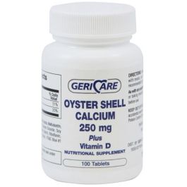 Oyster Shell Calcium with Vitamin D 250mg 100Ct
