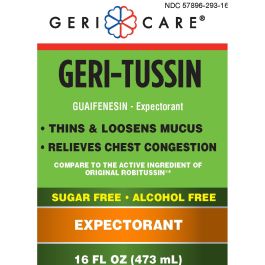 GeriCare Geri-Tussin Guaifenesin Syrup 100mg 1Ct