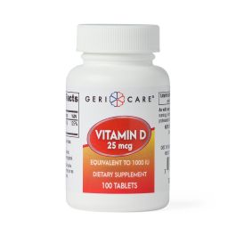 GeriCare Vitamin D-3 Tablet 1000IU 100Ct
