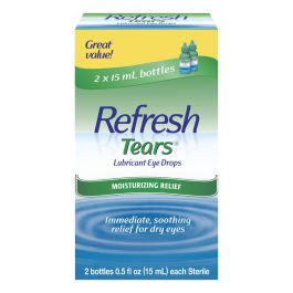 Refresh Tears Lubricant Eye Drops 15mL Bottle 2Ct