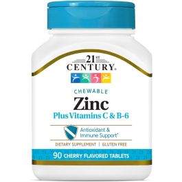 Zinc Plus Vitamin C & B6 Chewable Tablet 90Ct