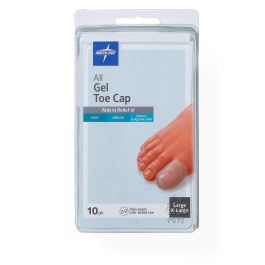 Medline Clear Gel Toe Caps L/XL 10Ct