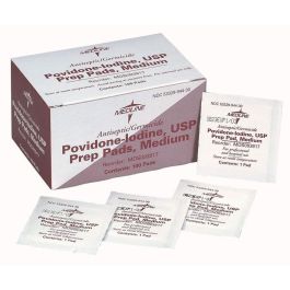Medline Povidone-Iodine PVP Prep Pad M 100Ct