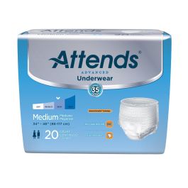 Attends Advanced Incontinence Underwear Unisex Heavy Absorbency M 34in ...