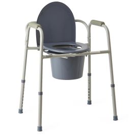 Medline Steel Bedside Commode 4Ct