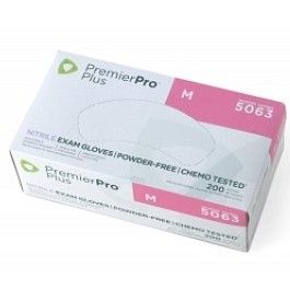 PremierPro Plus 5062 Chemo-Tested Nitrile Exam Gloves Size M 2000Ct