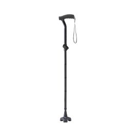 Medline Aluminum TriGlide Folding Cane T-Handle 350lbs Black 1Ct