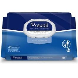 Prevail Personal Wipes Soft Pack with Press-n-Pull Lid, 12in x 8in, 48 ...