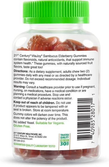21st Century VitaJoy Elderberry Gummies 60Ct