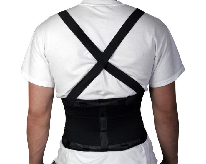 Medline Standard Back Support with Suspenders Black XL 1Ct