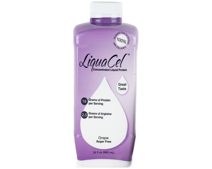 LiquaCel Liquid Protein Supplement Grape 32oz 6Ct