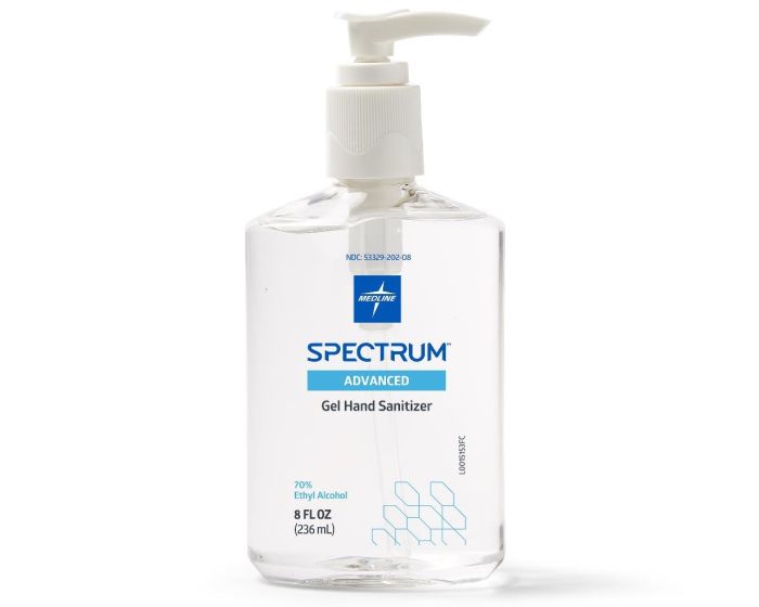 Medline Spectrum Advanced Hand Sanitizer Gel 8oz 1Ct