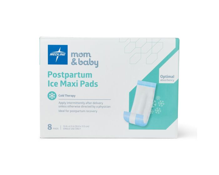 Medline Mom & Baby Postpartum Ice Maxi Pads 8Ct