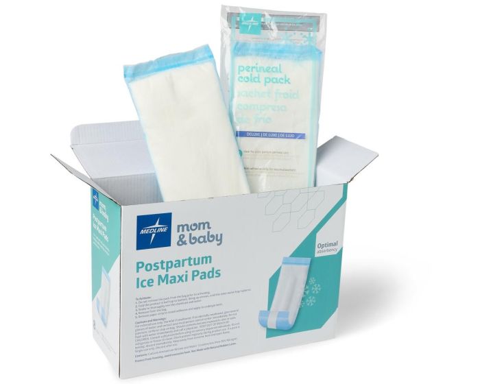 Medline Mom & Baby Postpartum Ice Maxi Pads 8Ct