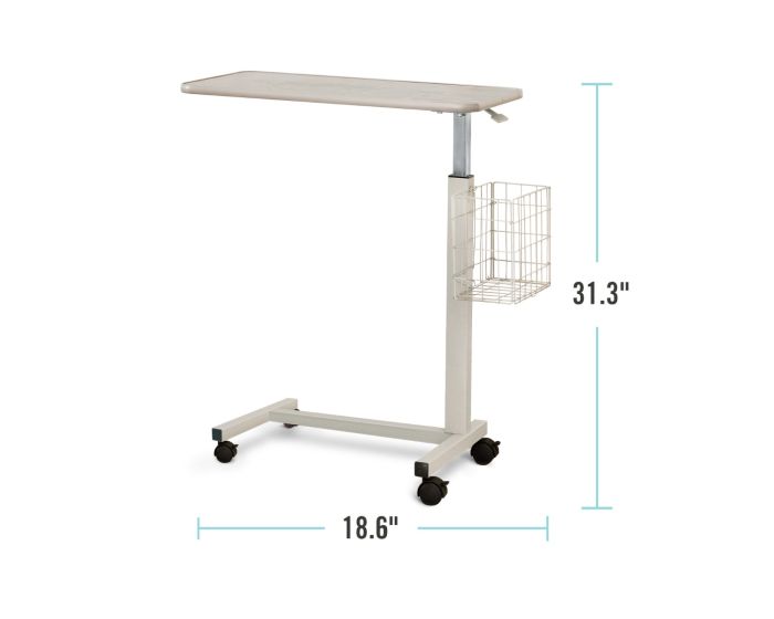 Medline Martha Stewart Mobile Adjustable Overbed Table 1Ct