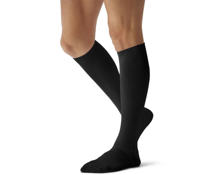 CURAD Cushion Compression Sock 15-20mmHg Blk C Reg 1Pr