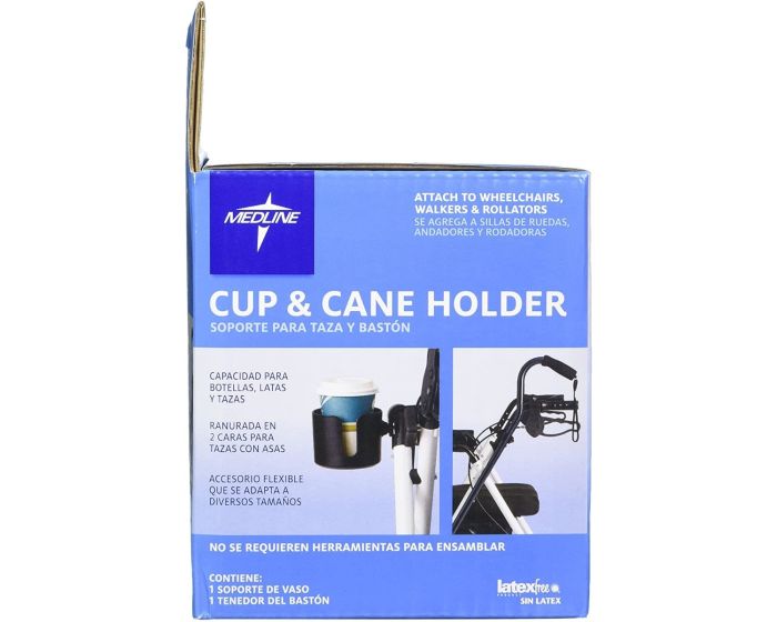 Medline Cup and Cane Holder Set for Rollator 1Ct