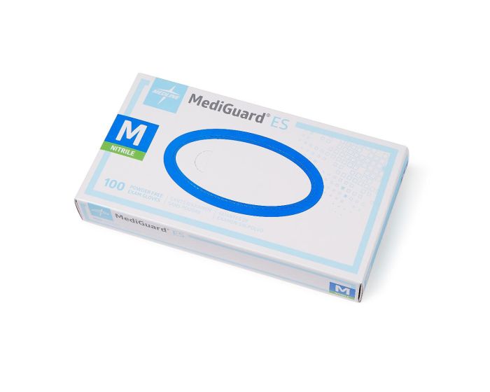 Medline MediGuard ES Nitrile Exam Gloves M 100Ct